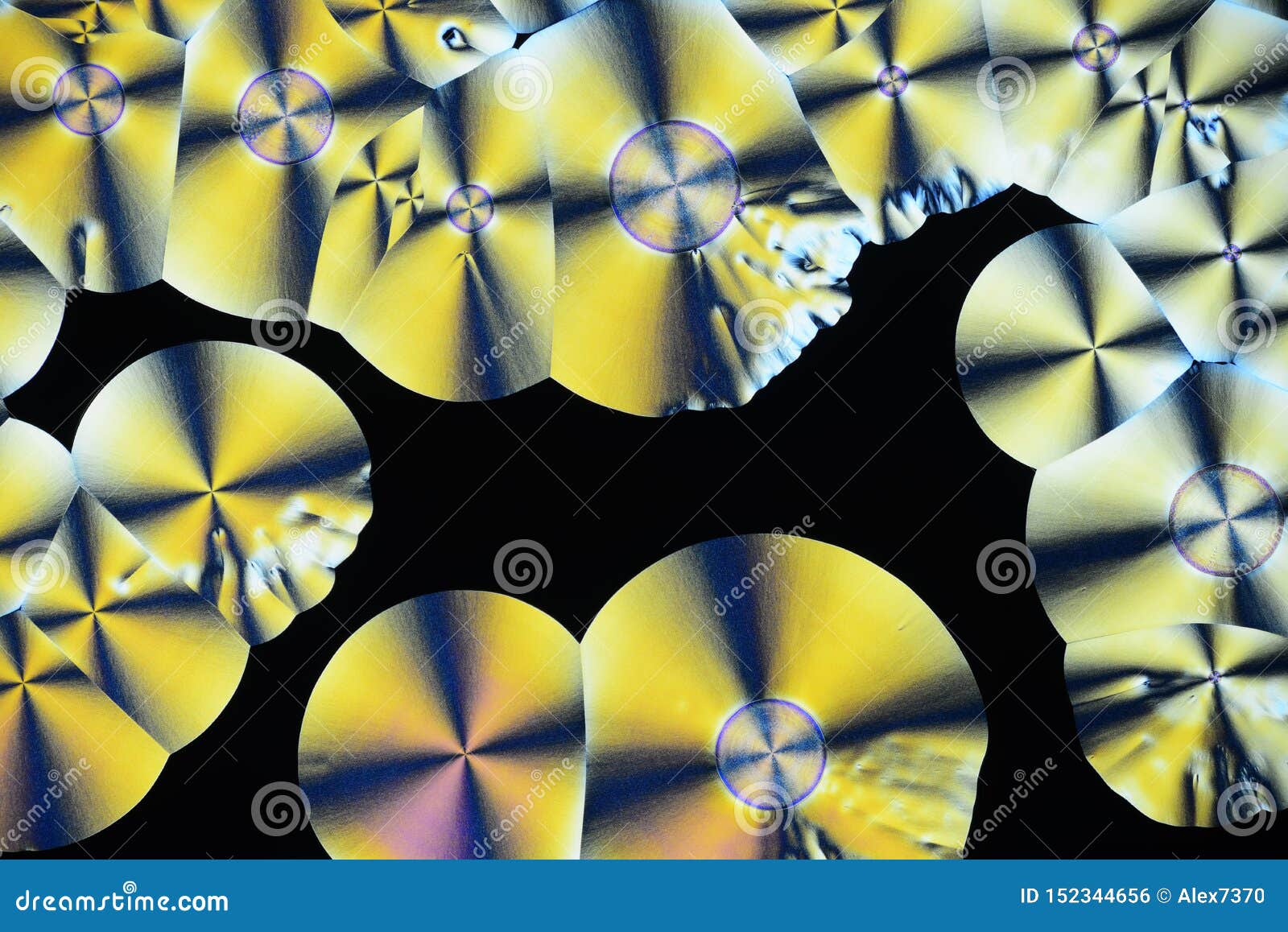 Colorful Micro Crystals in Polarized Light. Photo through a Microscope ...