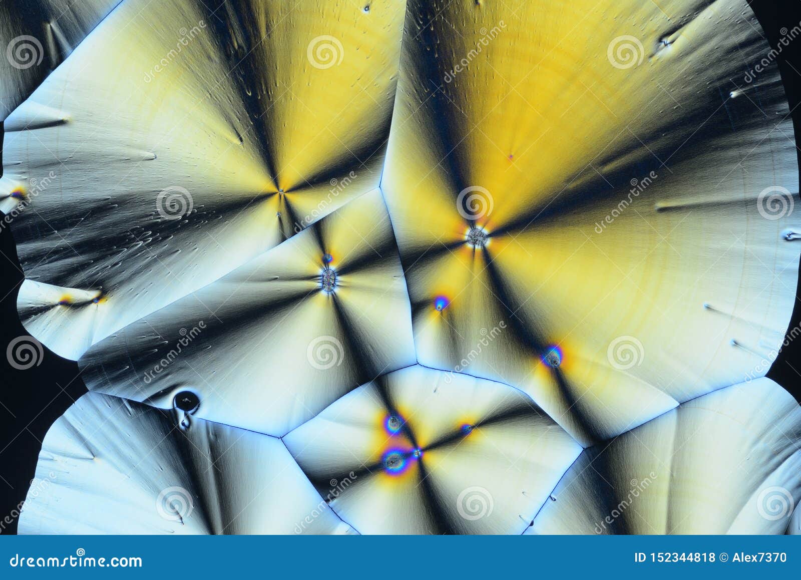 Colorful Micro Crystals in Polarized Light. Photo through a Microscope ...