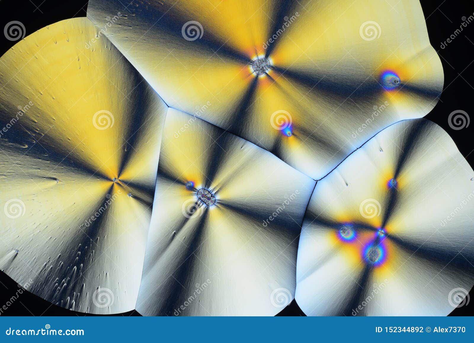 Colorful Micro Crystals in Polarized Light. Photo through a Microscope ...