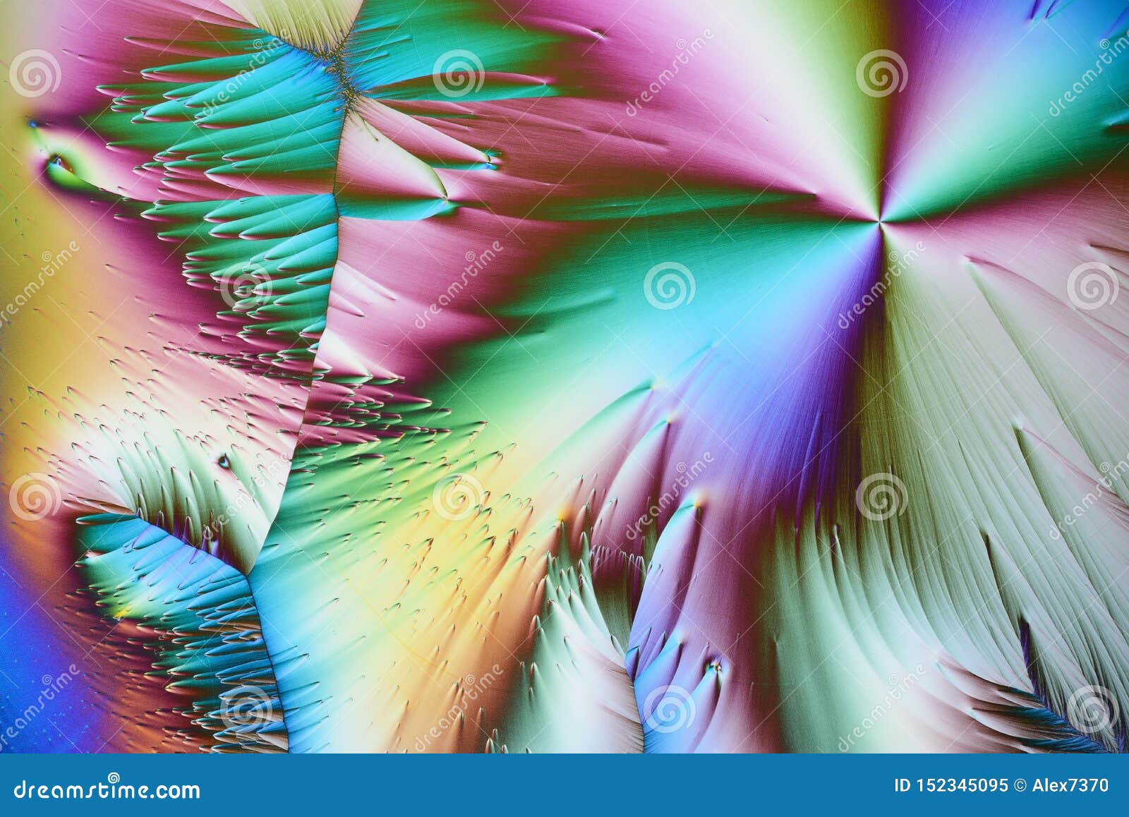 Colorful Micro Crystals in Polarized Light. Photo through a Microscope ...