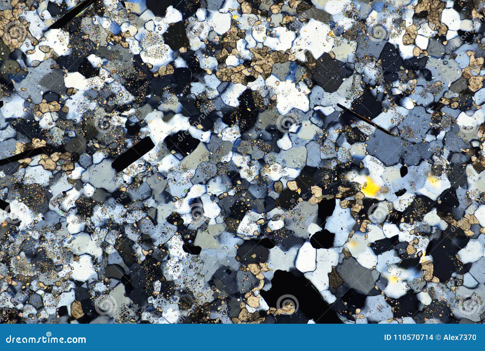 Colorful Micro Crystals of Rock in Polarized Light Stock Photo - Image ...