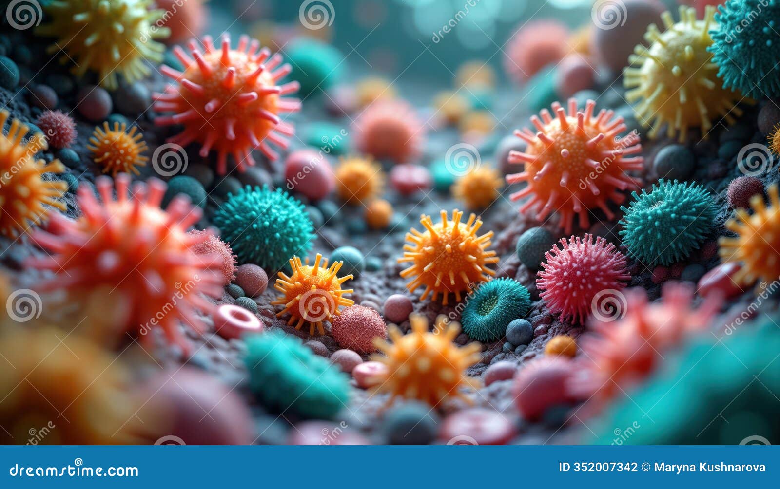 Colorful Microbes Interact Intricately with Human Cells. Microbiota ...