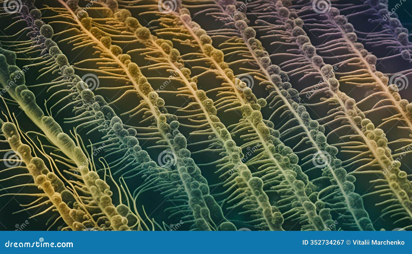 Colorful Microbial Structures Under Microscope: an Abstract Scientific ...