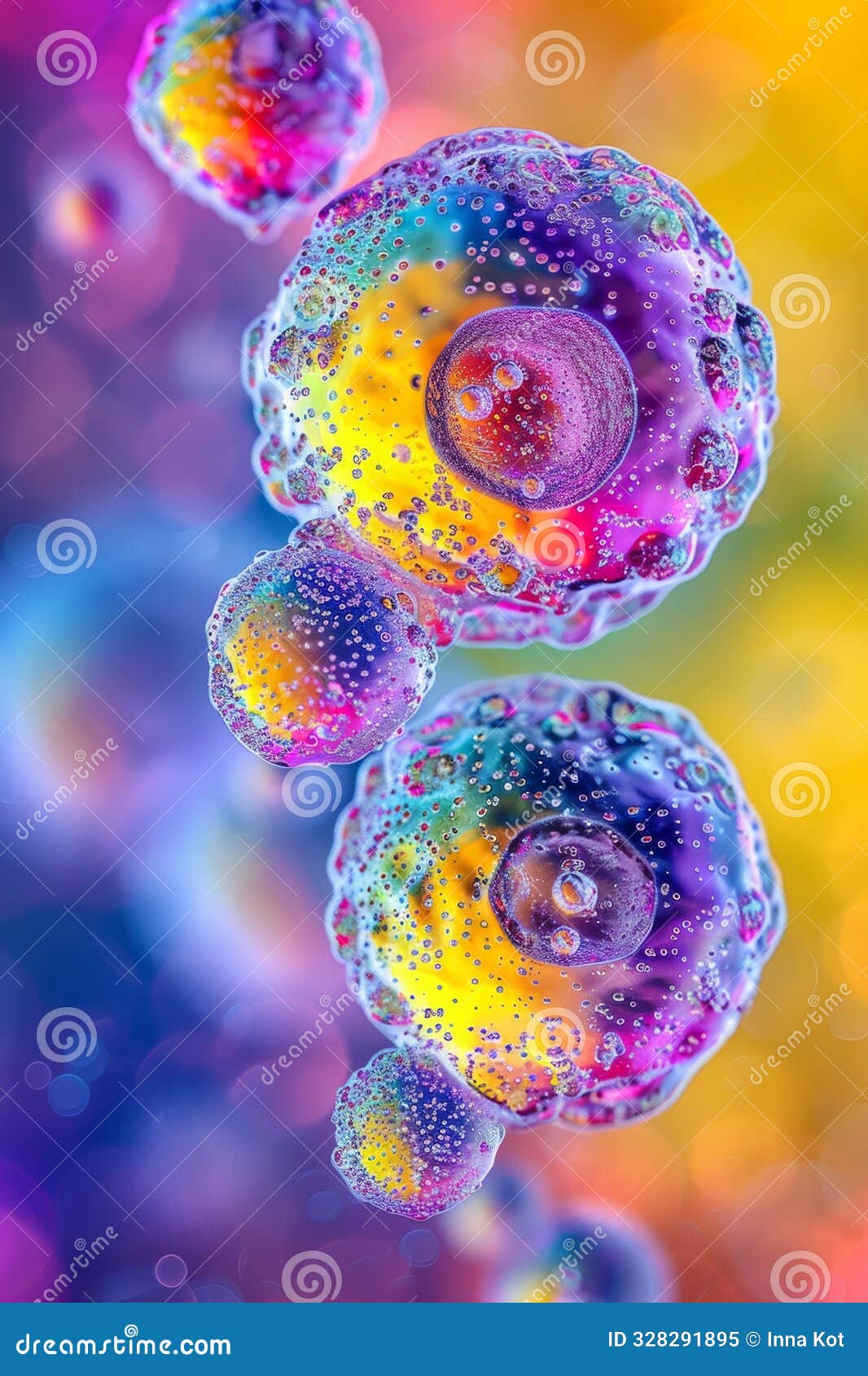 Colorful Microbiome Background. Gut Microbiota. Microflora Concept ...