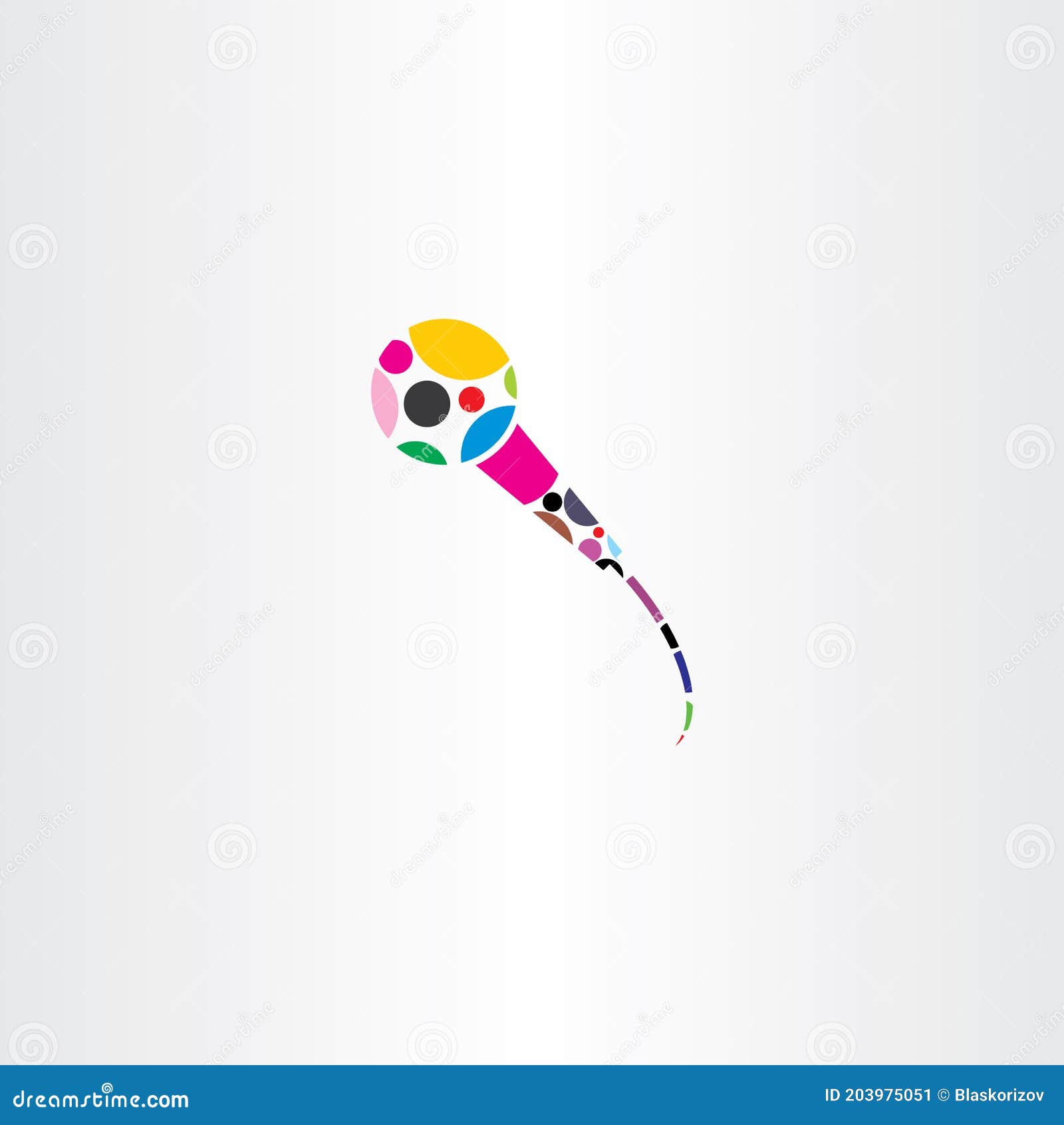 Colorful Microphone Logo Icon Vector Stock Vector - Illustration of ...