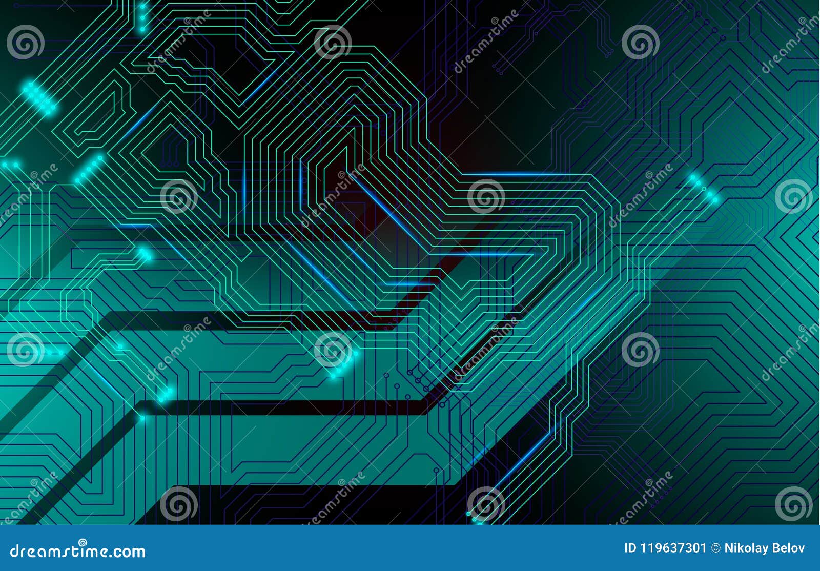 Colorful Microscheme Design. Vector Micro Chip Stock Vector ...
