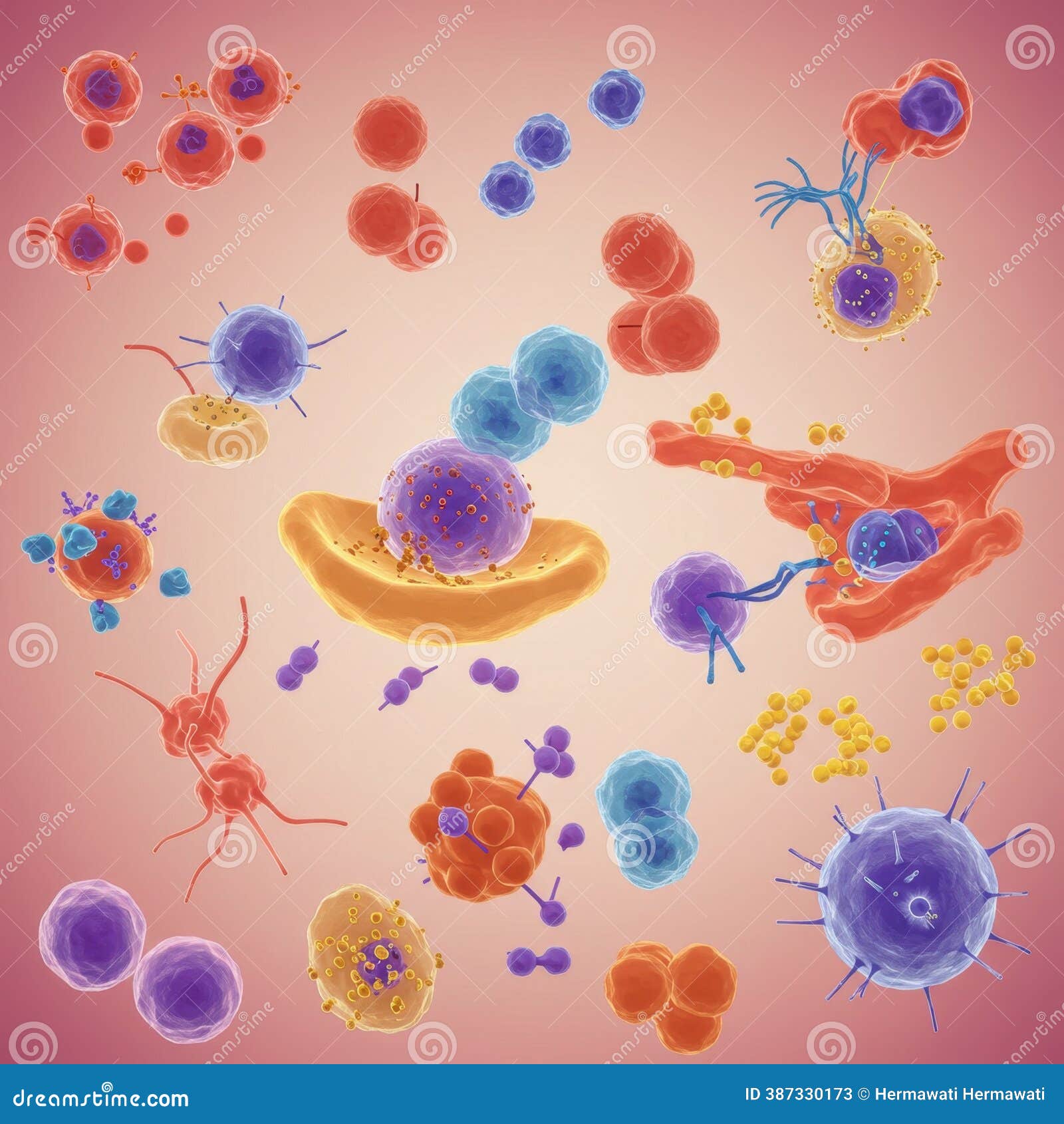 Microscopic Cell Structures, A Visual Guide Royalty-Free Stock ...