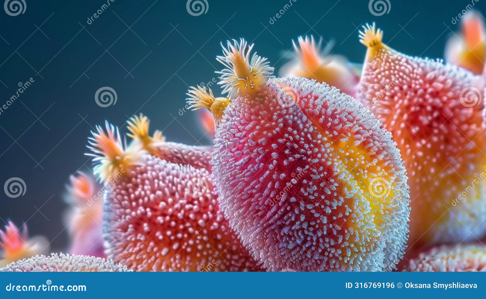 Colorful Microscopic Organisms Magnified - a Microbiology Marvel Stock ...