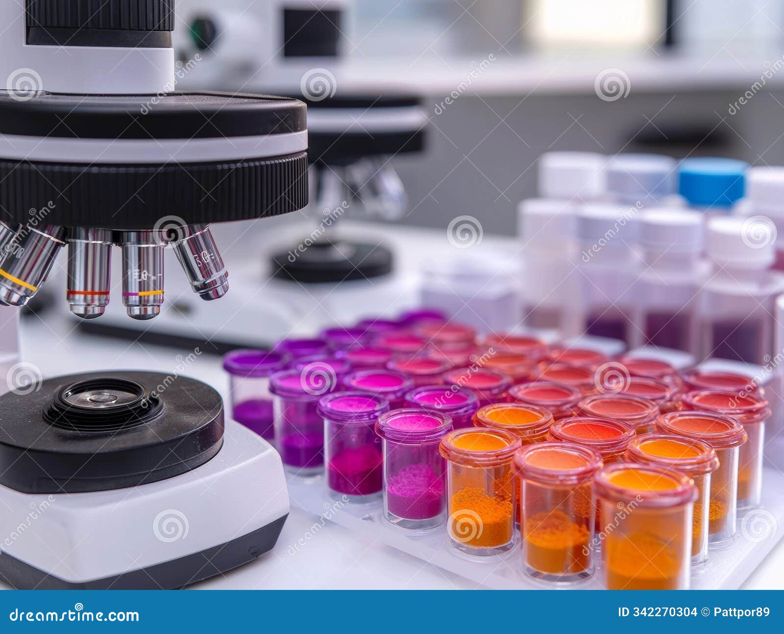 Colorful Microscopic View of Bacteria Simulation Stock Illustration ...