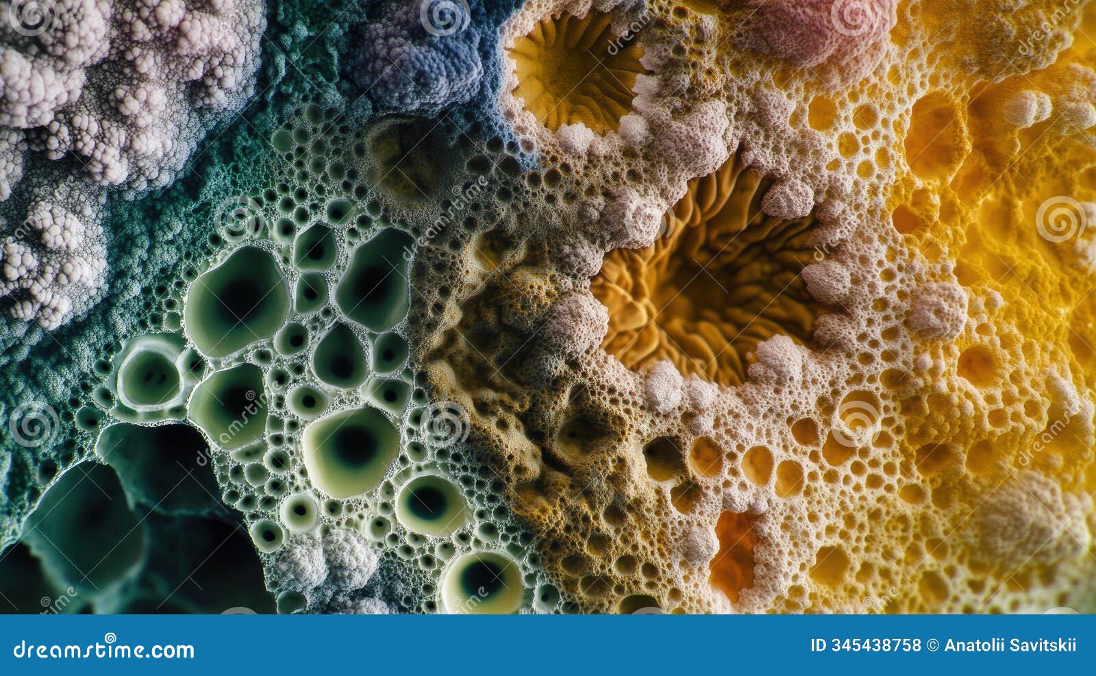 This Colorful Microscopic View Showcases Complex Cells and Biological ...