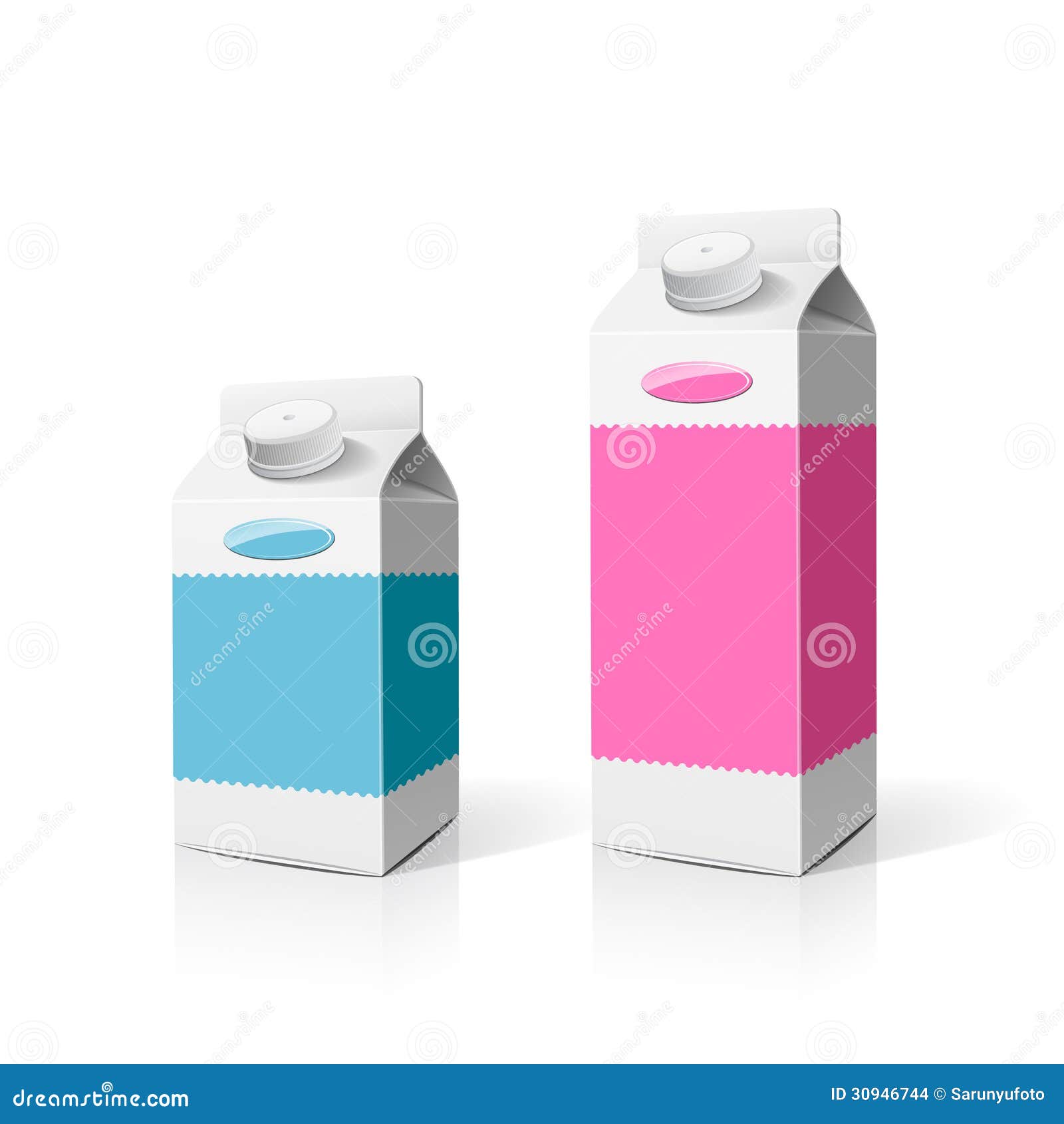 Colorful Milk Box Vector Illustration | CartoonDealer.com #30946744