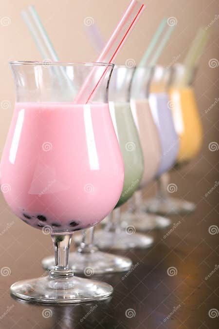 Colorful Milkshake stock photo. Image of bubble, dairy - 9242994