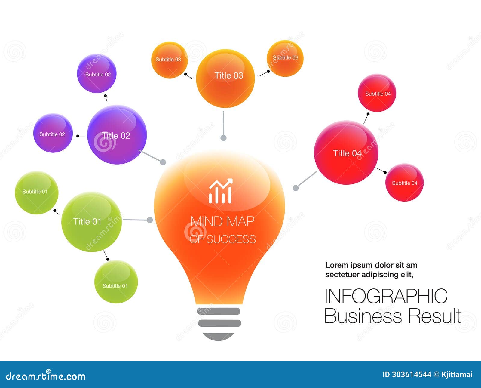 Colorful Mind Map Infographic Template for Business Stock Vector ...