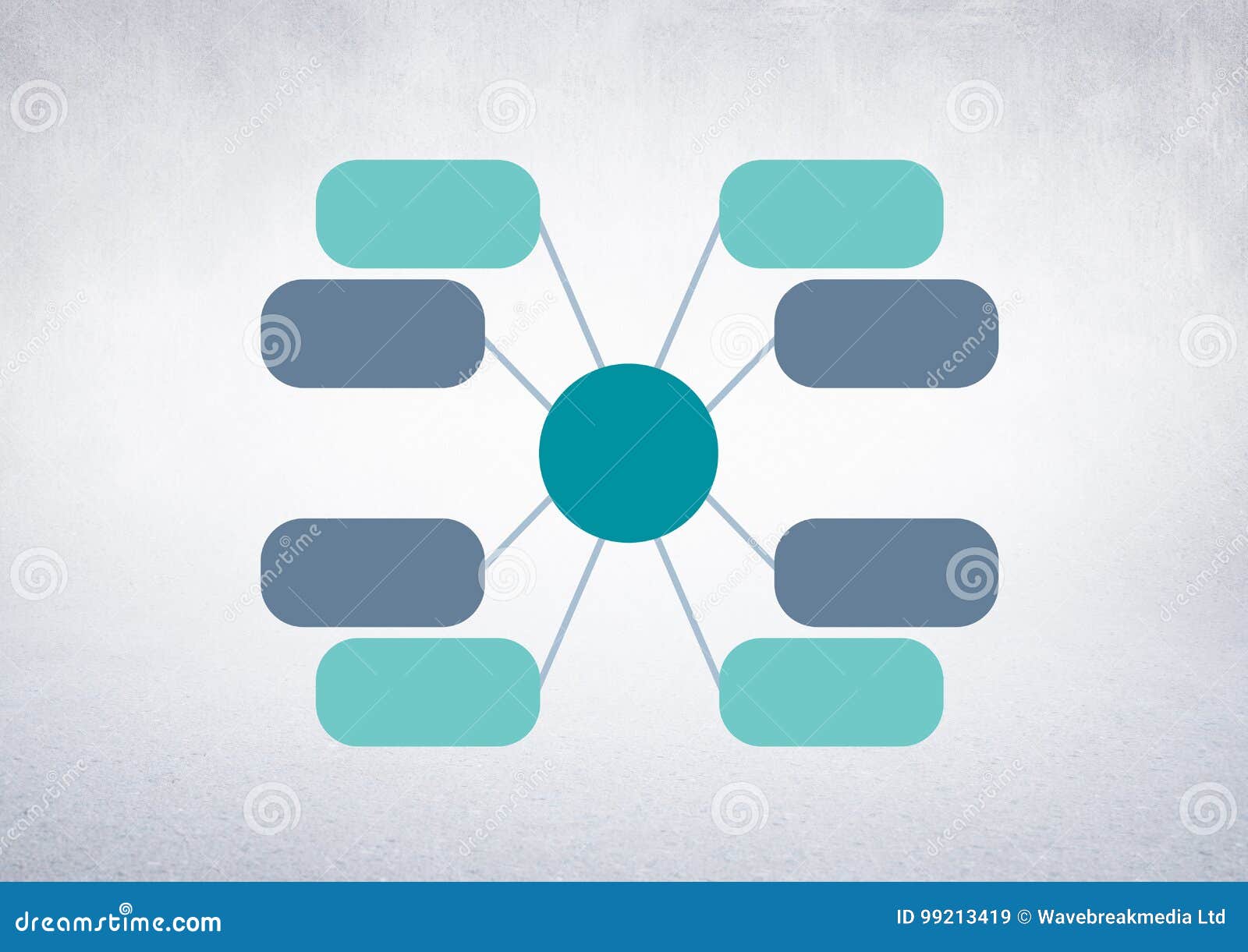 Colorful Mind Map Over Bright Background Stock Illustration ...