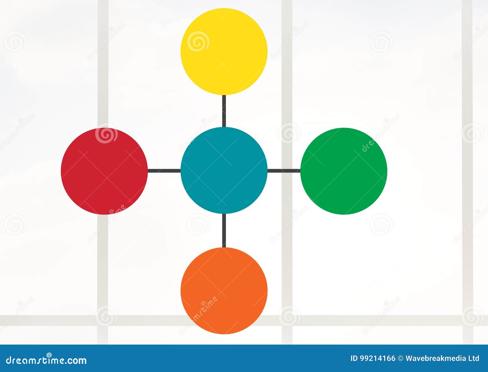 Colorful Mind Map Over Bright Background Stock Illustration ...