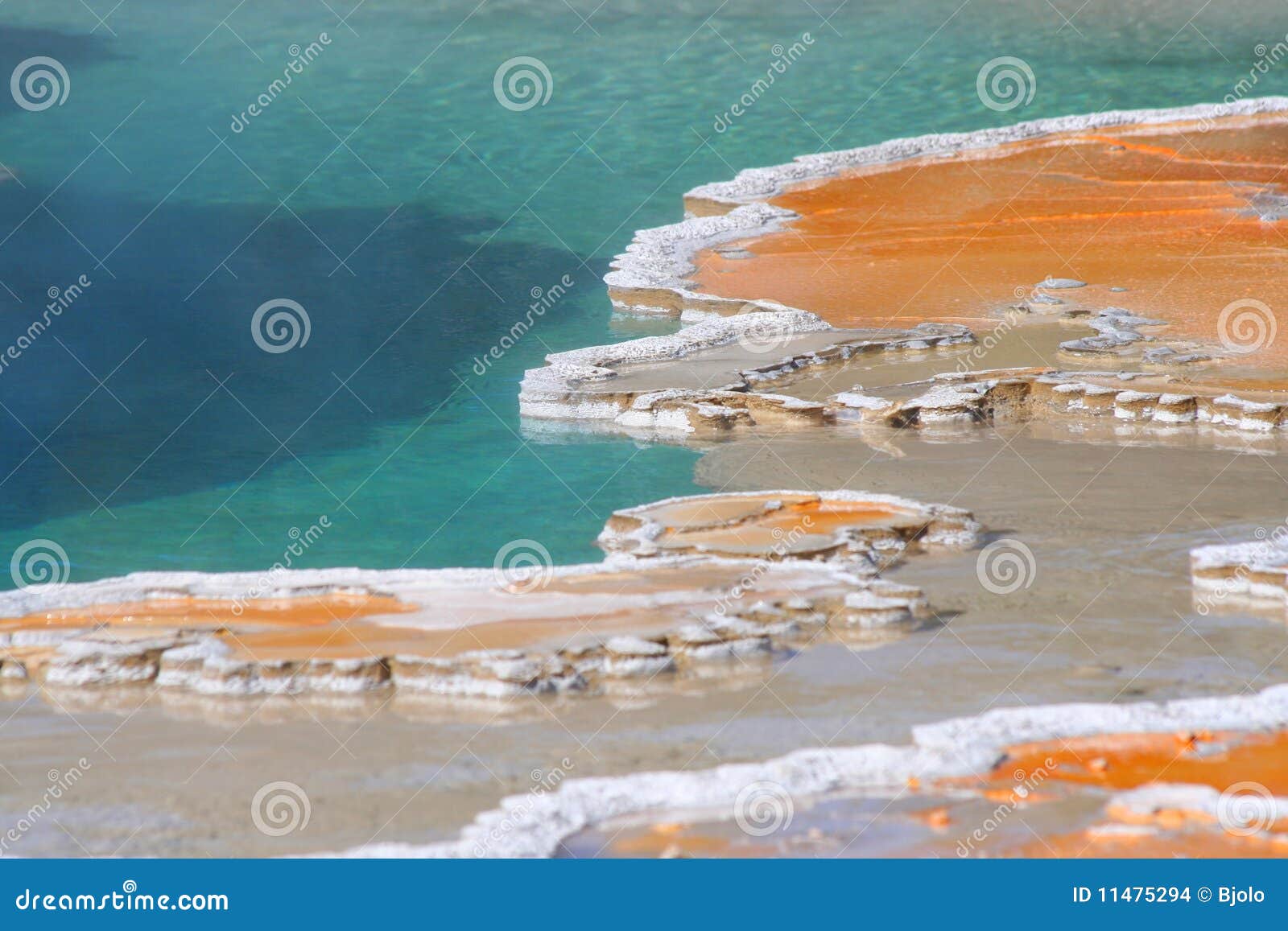 Colorful Mineral Deposits in Yellowstone NP Stock Photo - Image of ...
