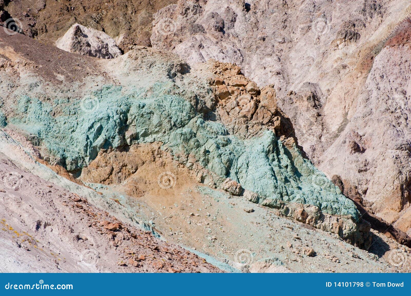 Colorful Mineral Rock Deposits Stock Photo - Image of mountainside ...