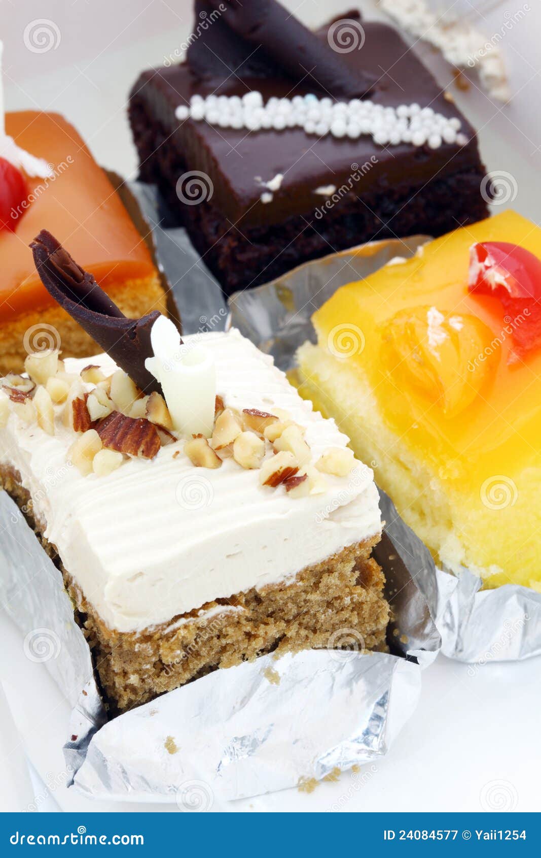 Colorful mini cake. stock image. Image of macro, pineapple - 24084577
