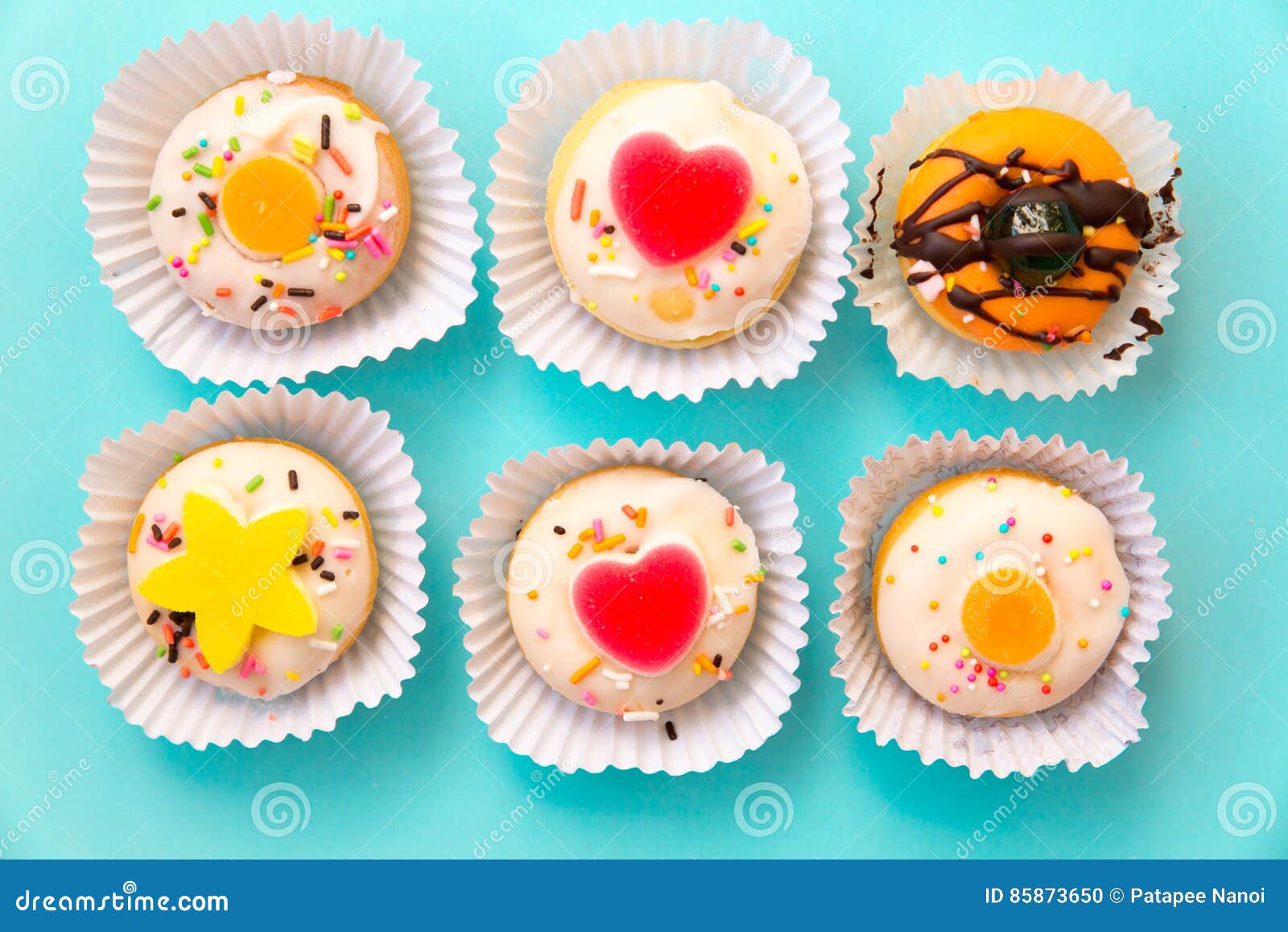 Colorful of Mini Donut Cake Dessert Stock Photo - Image of bakery ...