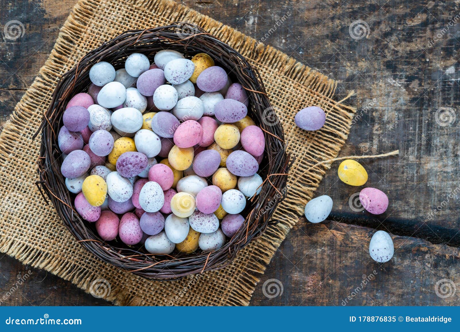 Mini Easter chocolate eggs stock image. Image of holiday - 178876835