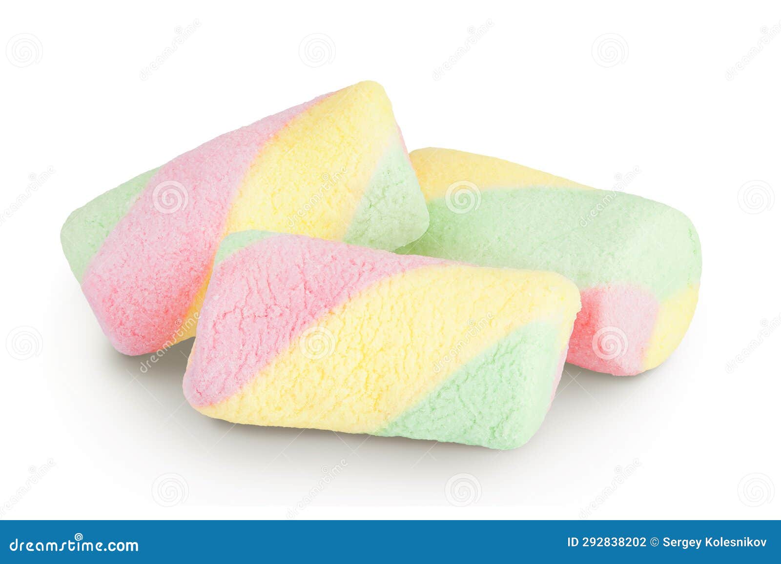 Colorful Mini Marshmallows Isolated on White Background with Full Depth ...