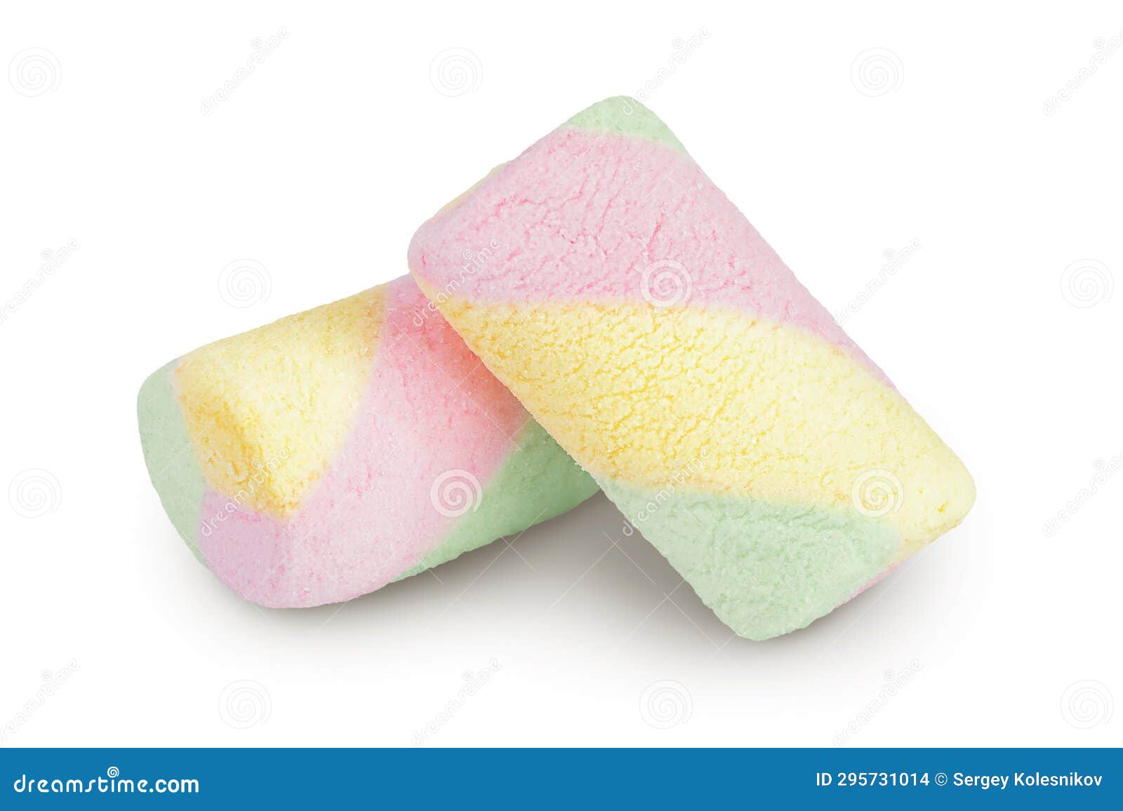 Colorful Mini Marshmallows Isolated on White Background with Full Depth ...