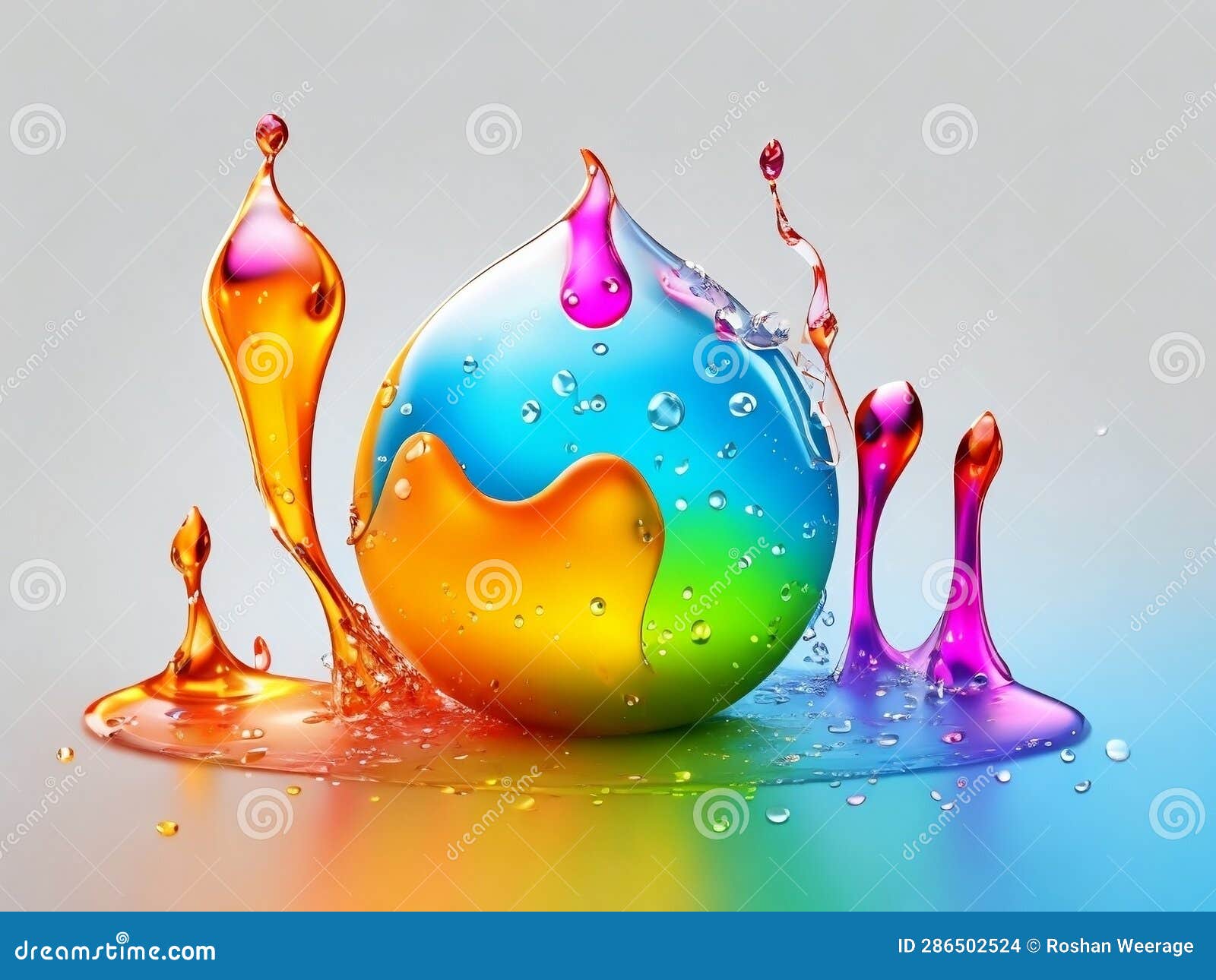 Colorful Mini Water Drops Graphical Abstract Stock Illustration ...