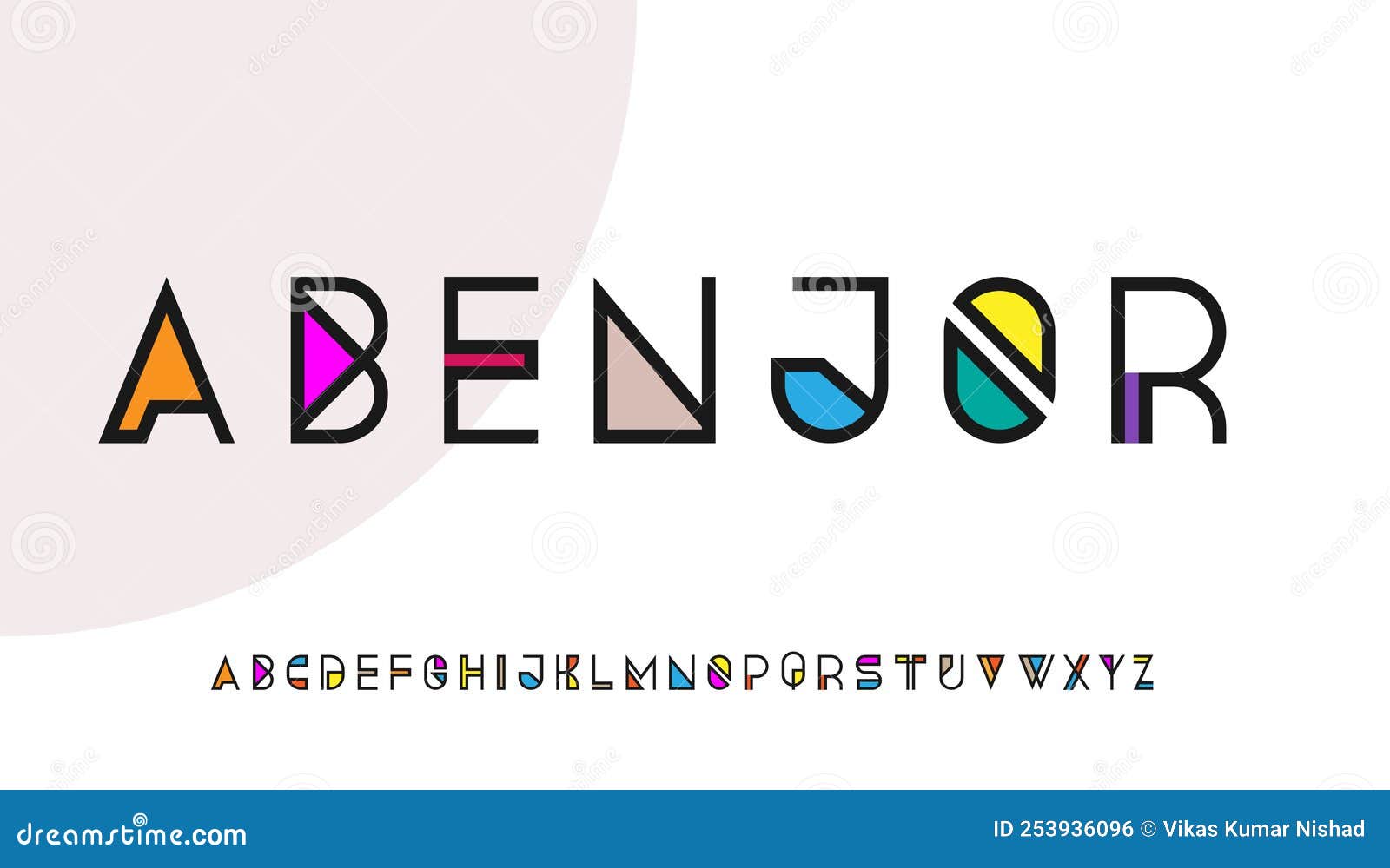 Colorful Minimal Calligraphy Letter Logo Design Stock Vector ...