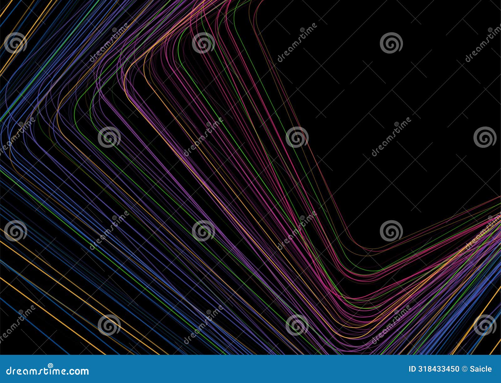 Colorful Minimal Lines Abstract Futuristic Tech Background Stock Vector ...