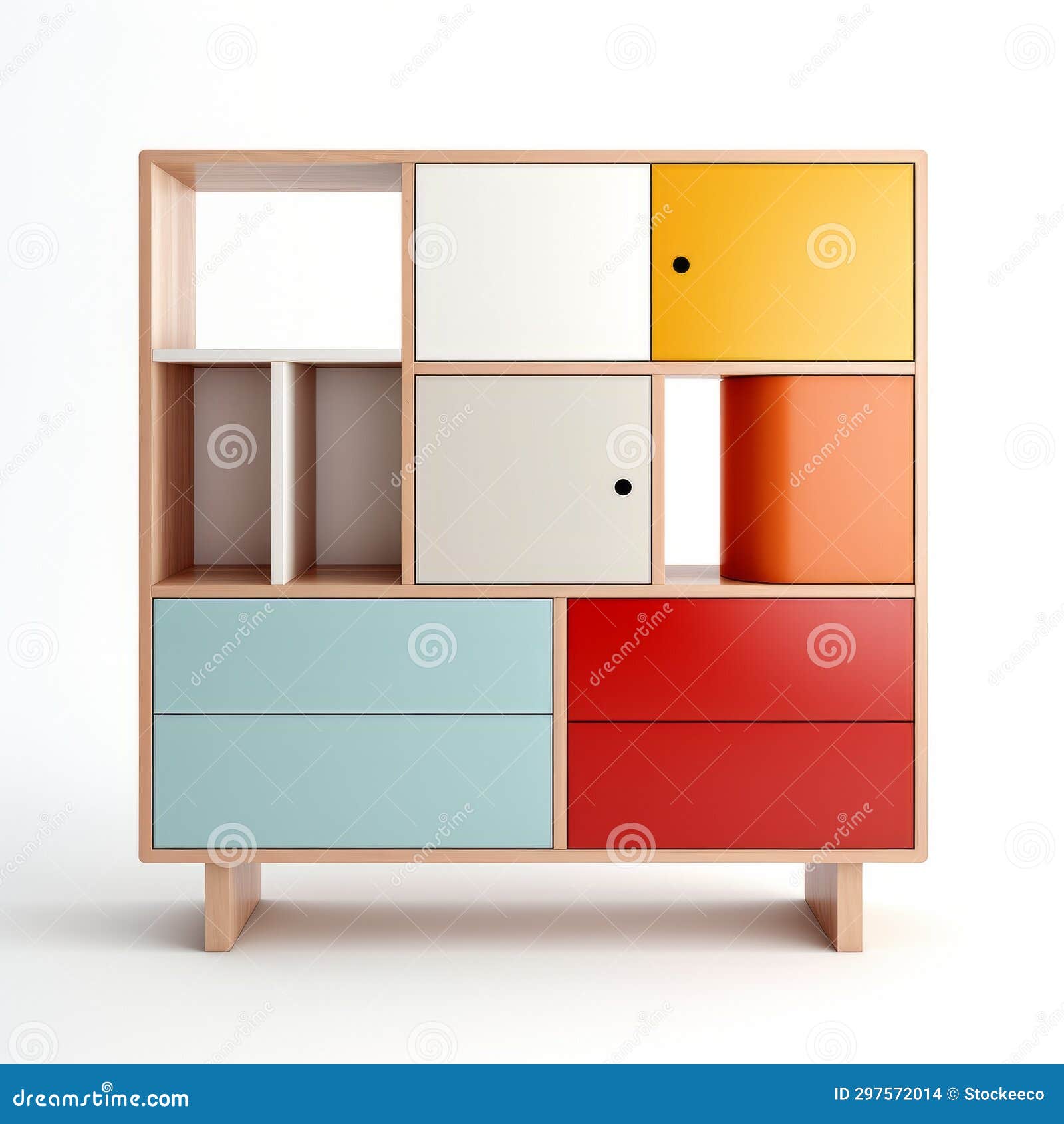 Colorful Minimalist Cabinet: Conceptual, Constructivist Elements on ...