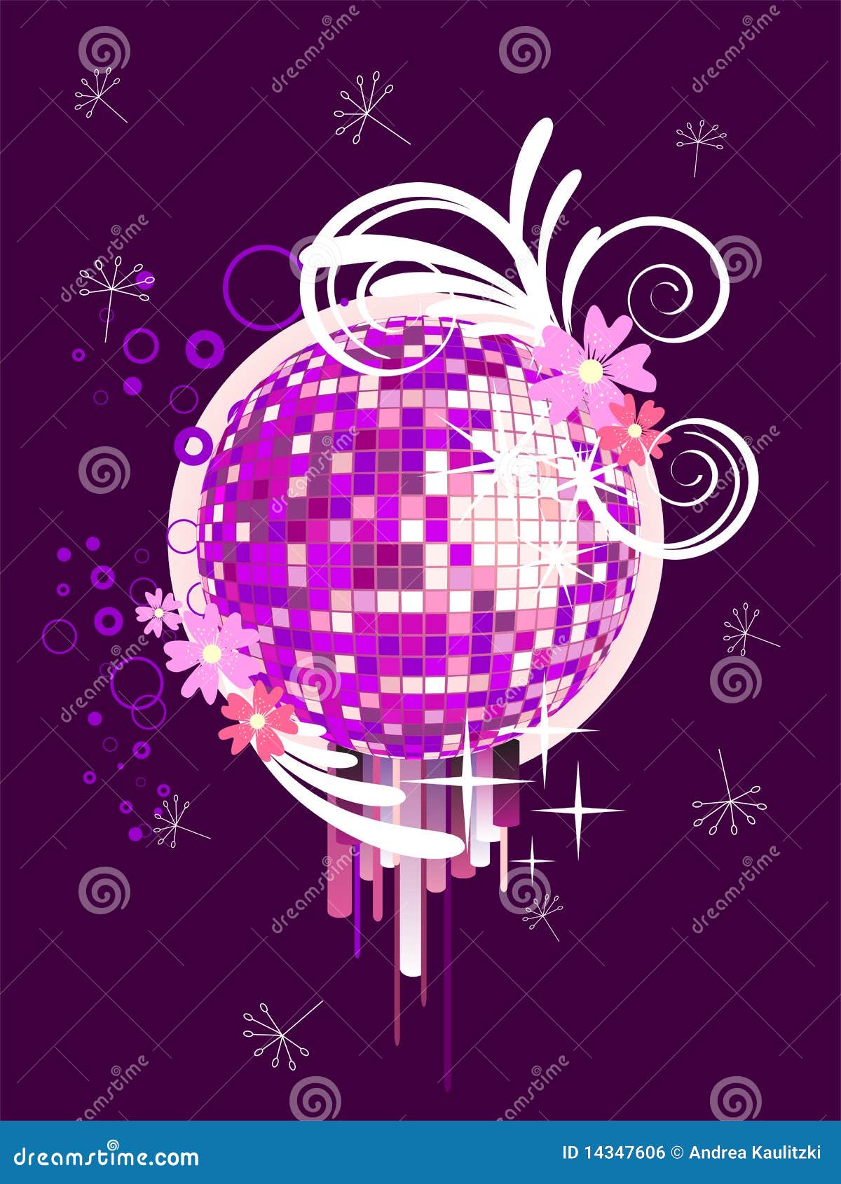 Colorful mirror ball stock vector. Illustration of design - 14347606