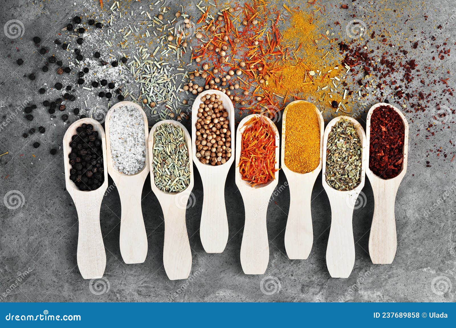 Colorful Mix of Herb and Spice Varieties Stock Photo - Image of seed ...
