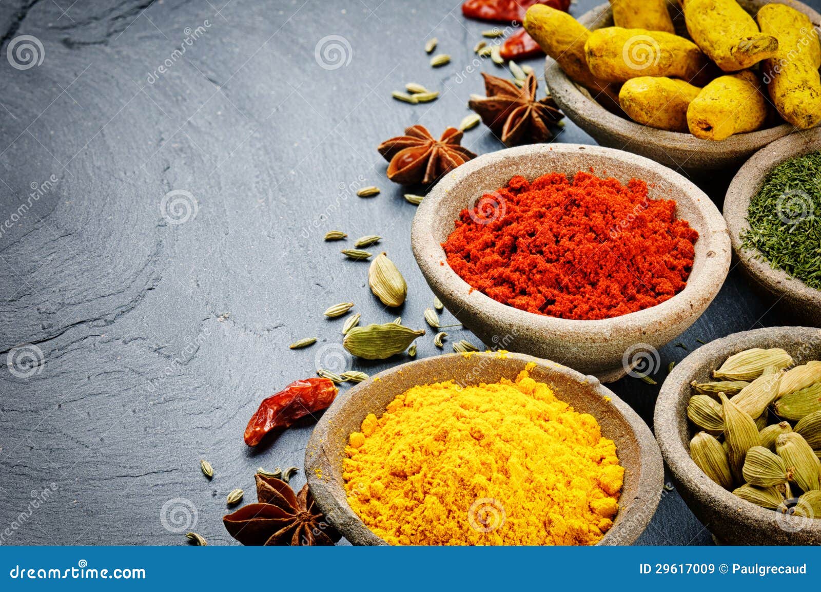 Colorful mix of spices stock image. Image of healthy - 29617009