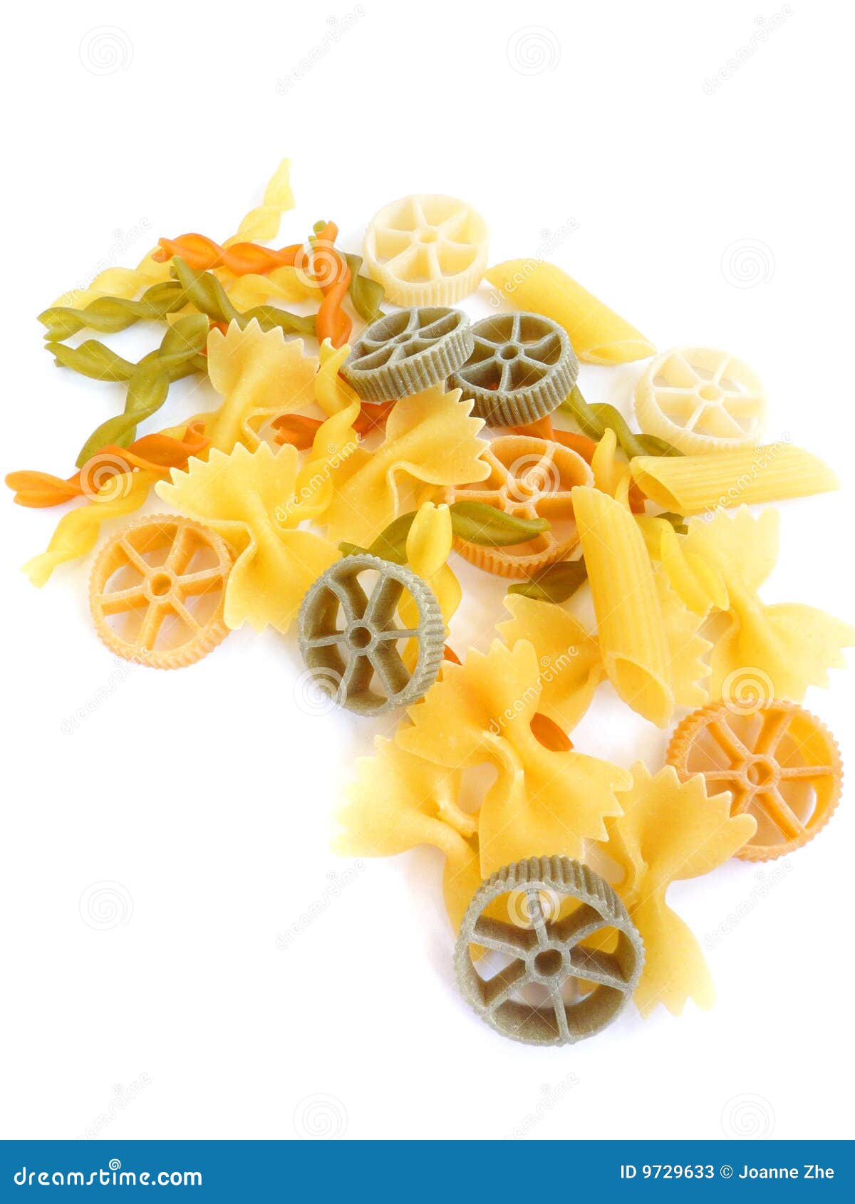 Colorful mixed dried pasta stock image. Image of copyspace - 9729633