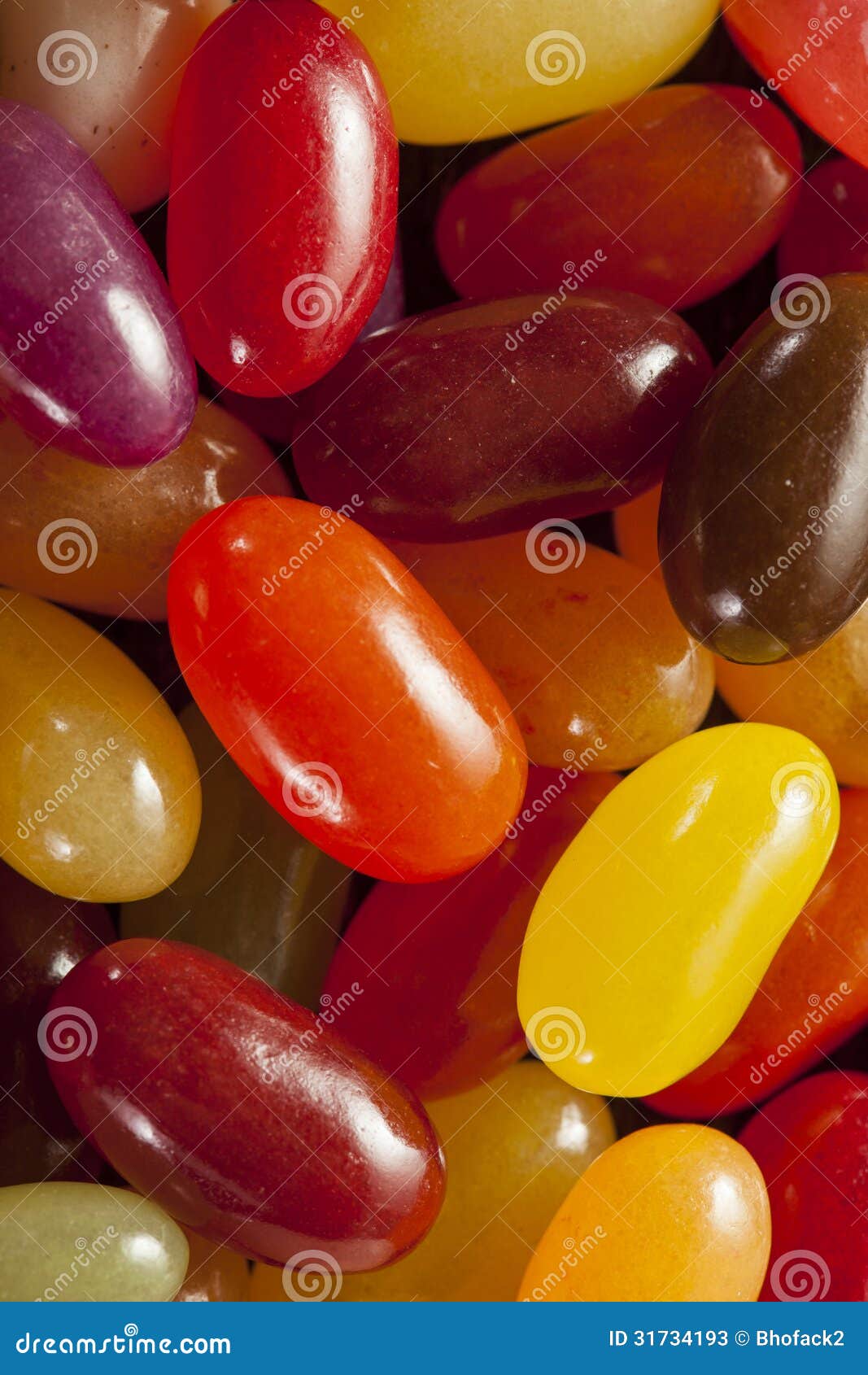 Colorful Mixed Fruity Jelly Beans Stock Image - Image of chewy, fruity ...