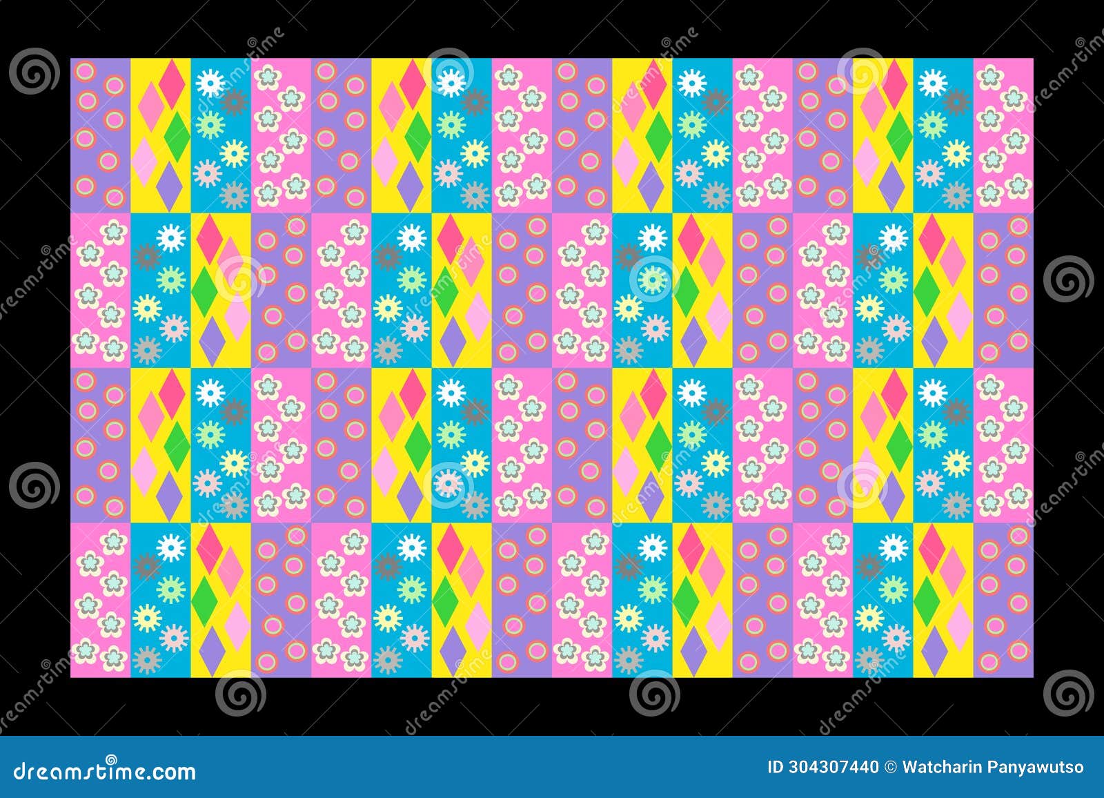 Colorful Mixed Geometric Shape from a Pattern,art Design Stock ...