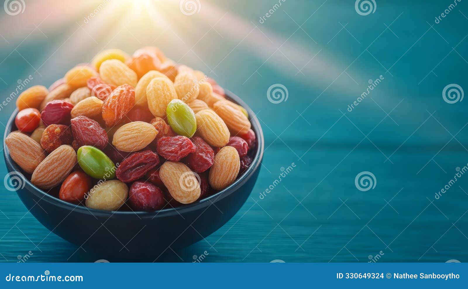 Colorful Mixed Fruit Pattern On Light Blue Background Royalty-Free ...
