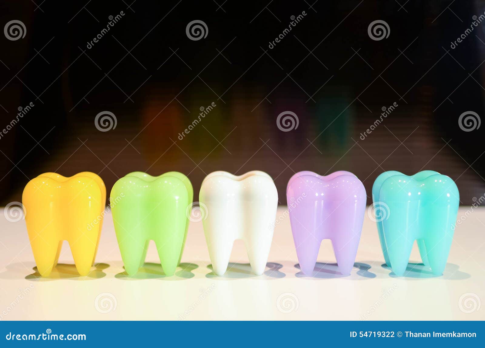 Colorful model teeth stock photo. Image of dentistry - 54719322