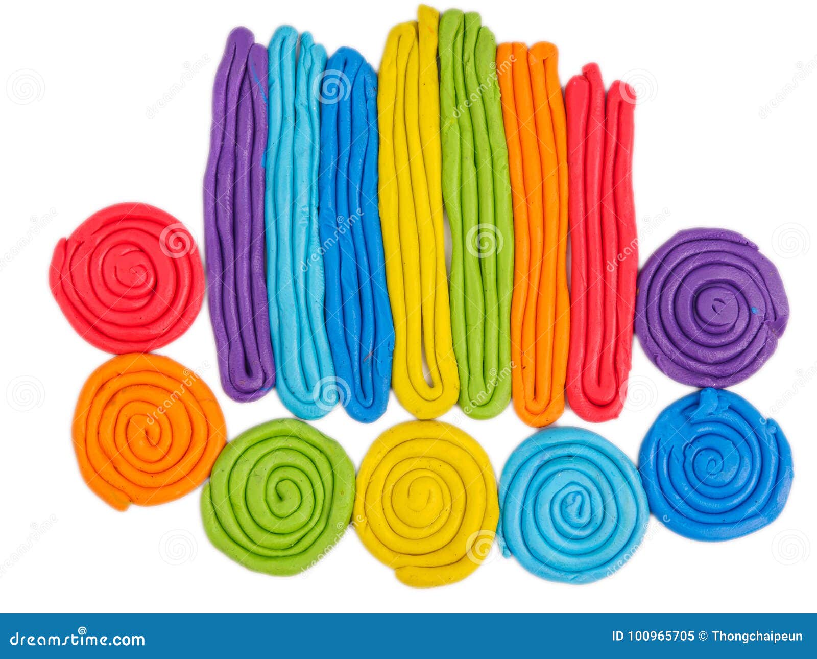 Colorful modeling clay stock image. Image of plasticine - 100965705