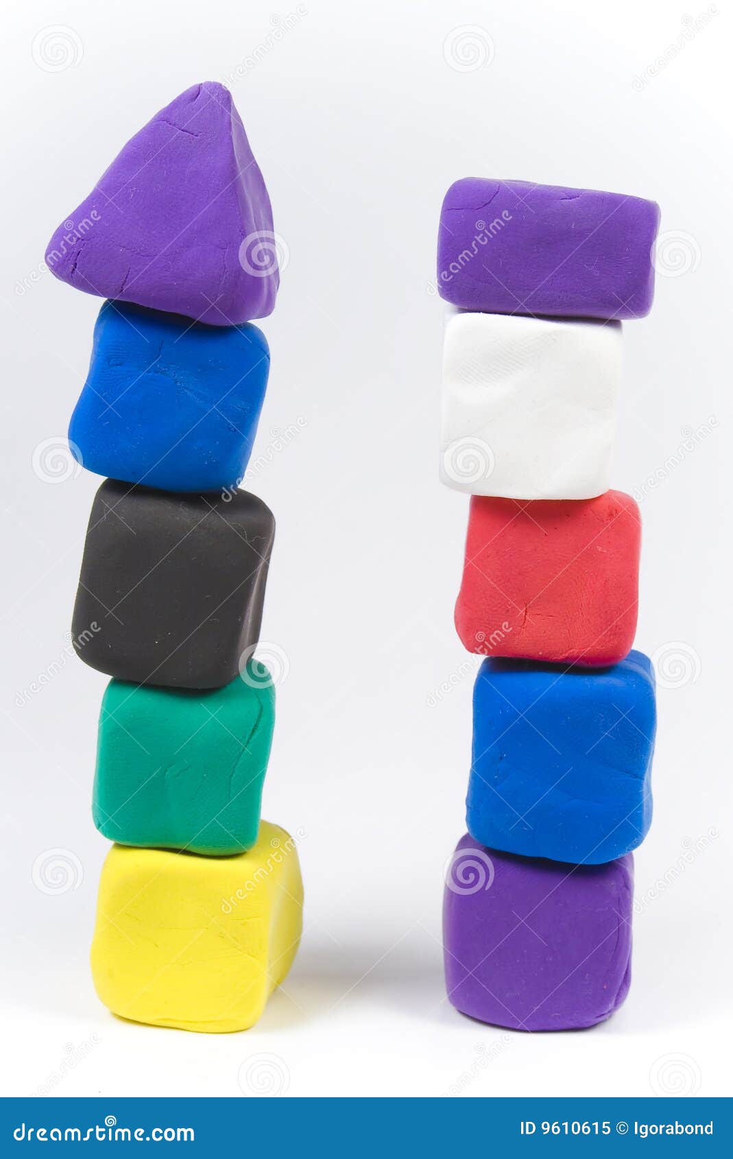Colorful modelling clay stock image. Image of isolated - 9610615