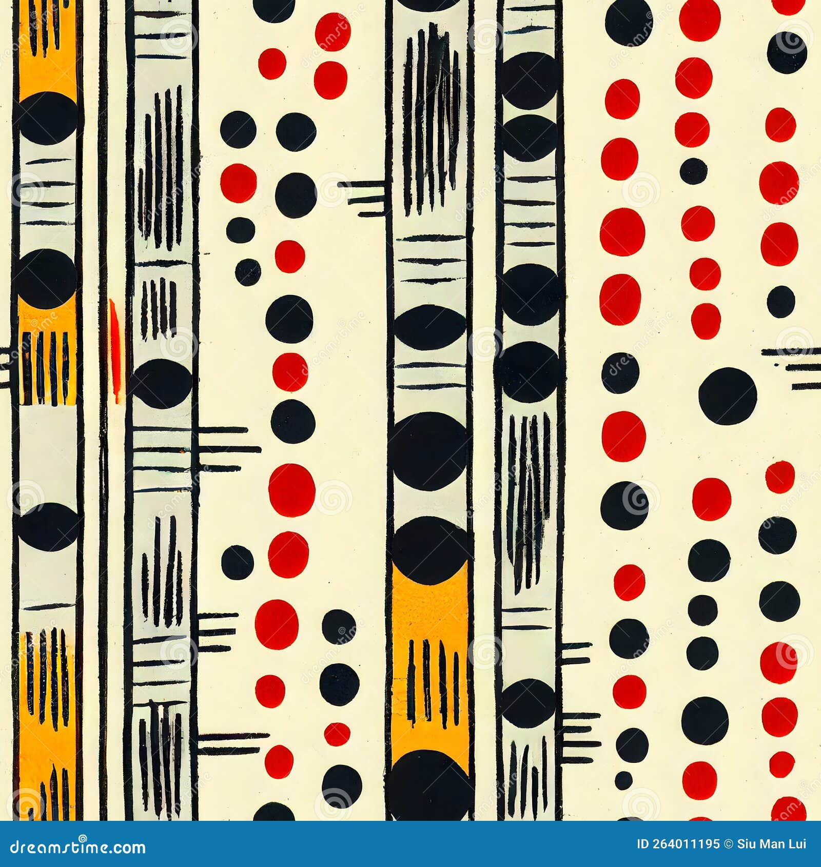 Colorful Modern Seamless Wave Pattern with Dots and Strips Stock ...