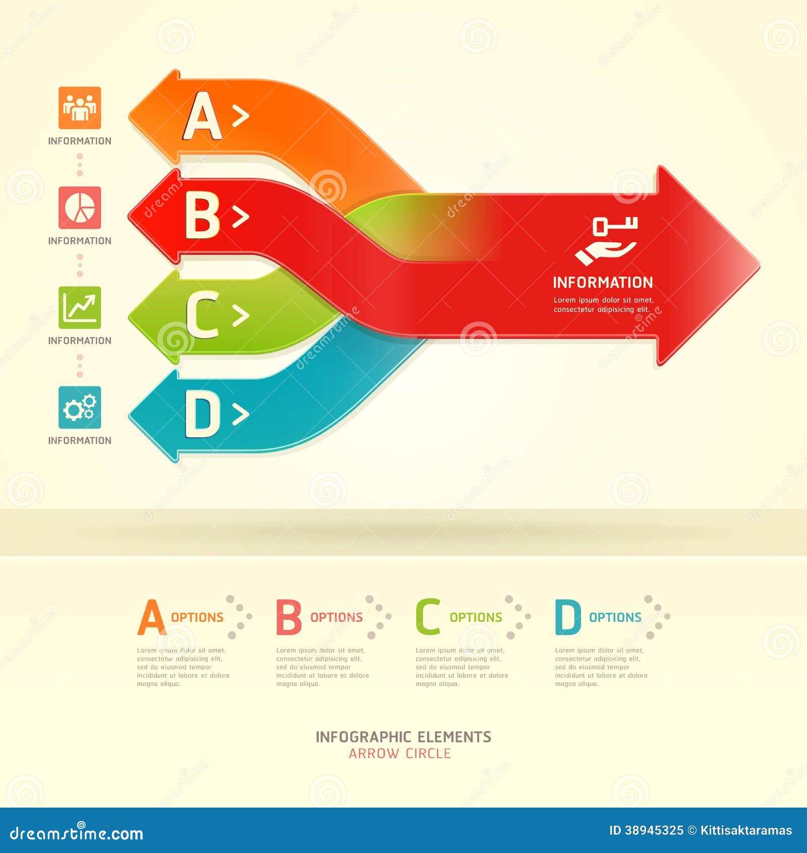 Colorful Modern Arrow Circle Options Banner. Stock Vector ... Colorful Modern Arrow Circle Options Banner. Stock Vector ...