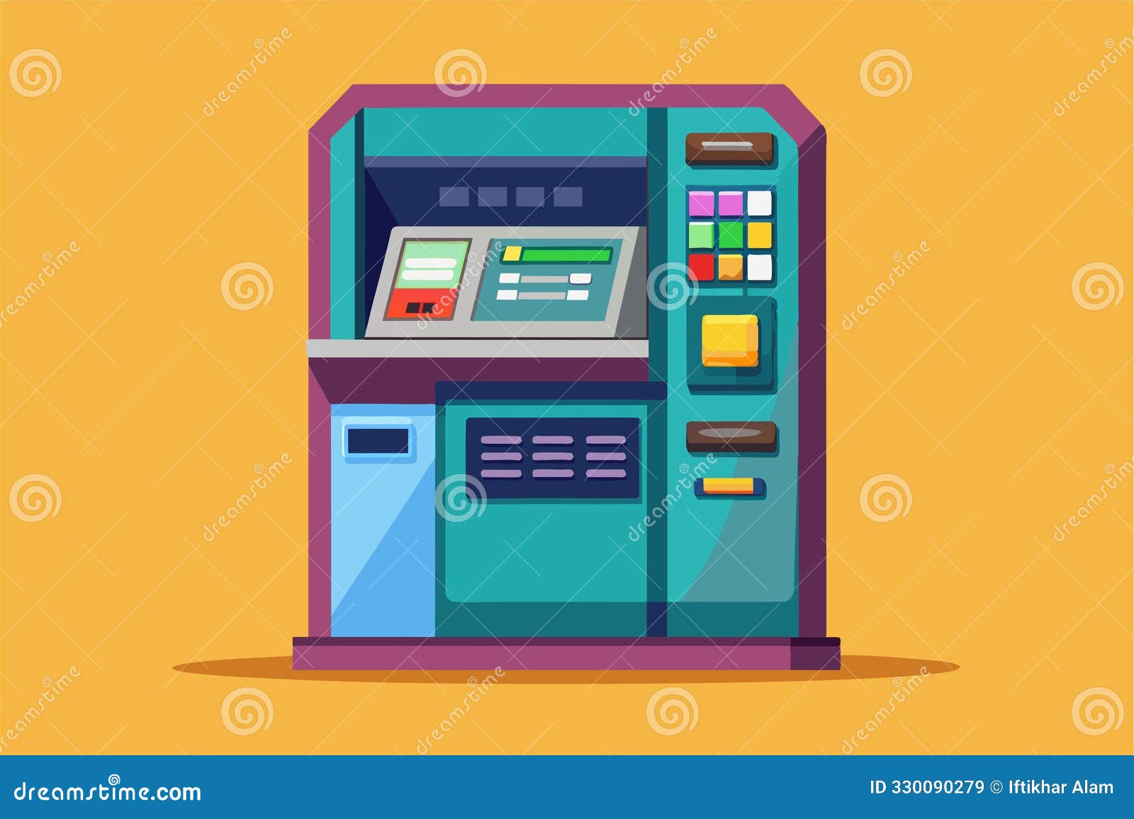 A Colorful and Modern ATM Machine Design Ready for Customization ...