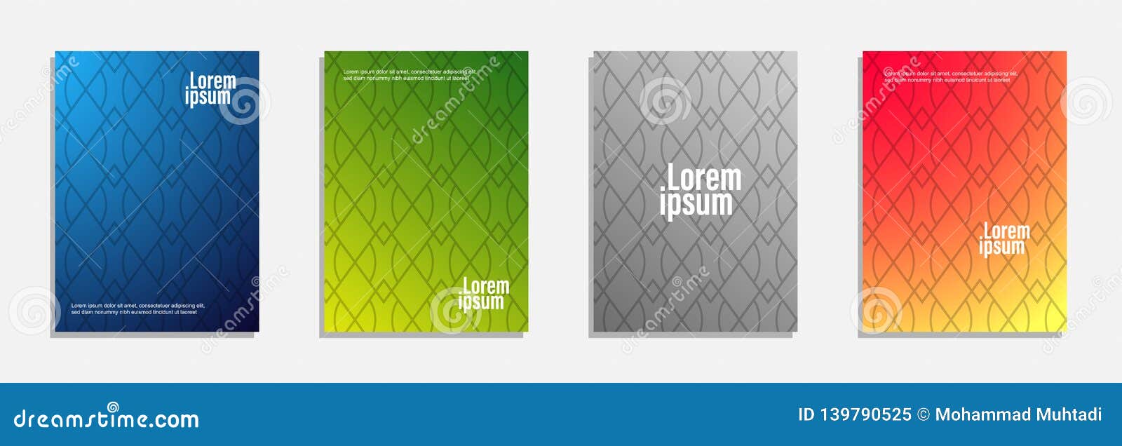 Colorful and Modern Cover Design. Set of Geometric Pattern Background ...