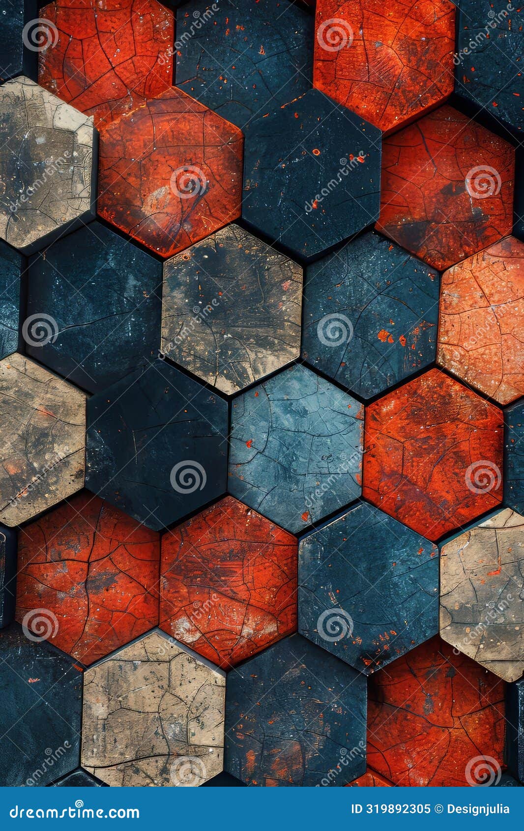 Colorful Modern Parallelogram 3d Wall Panels with Hexagon Geometry ...