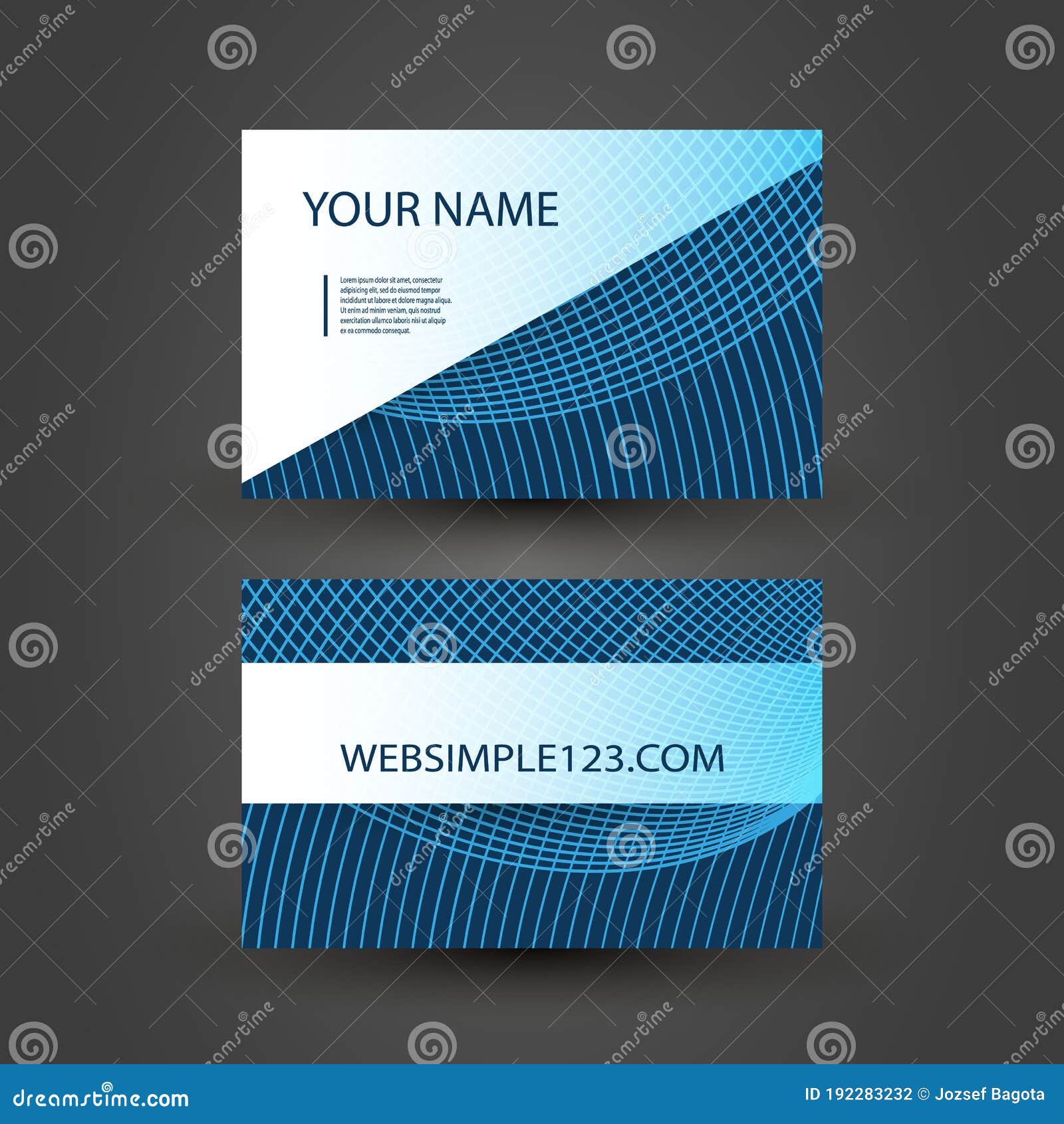 Colorful Modern Style Business Card Template, Back and Front Side ...