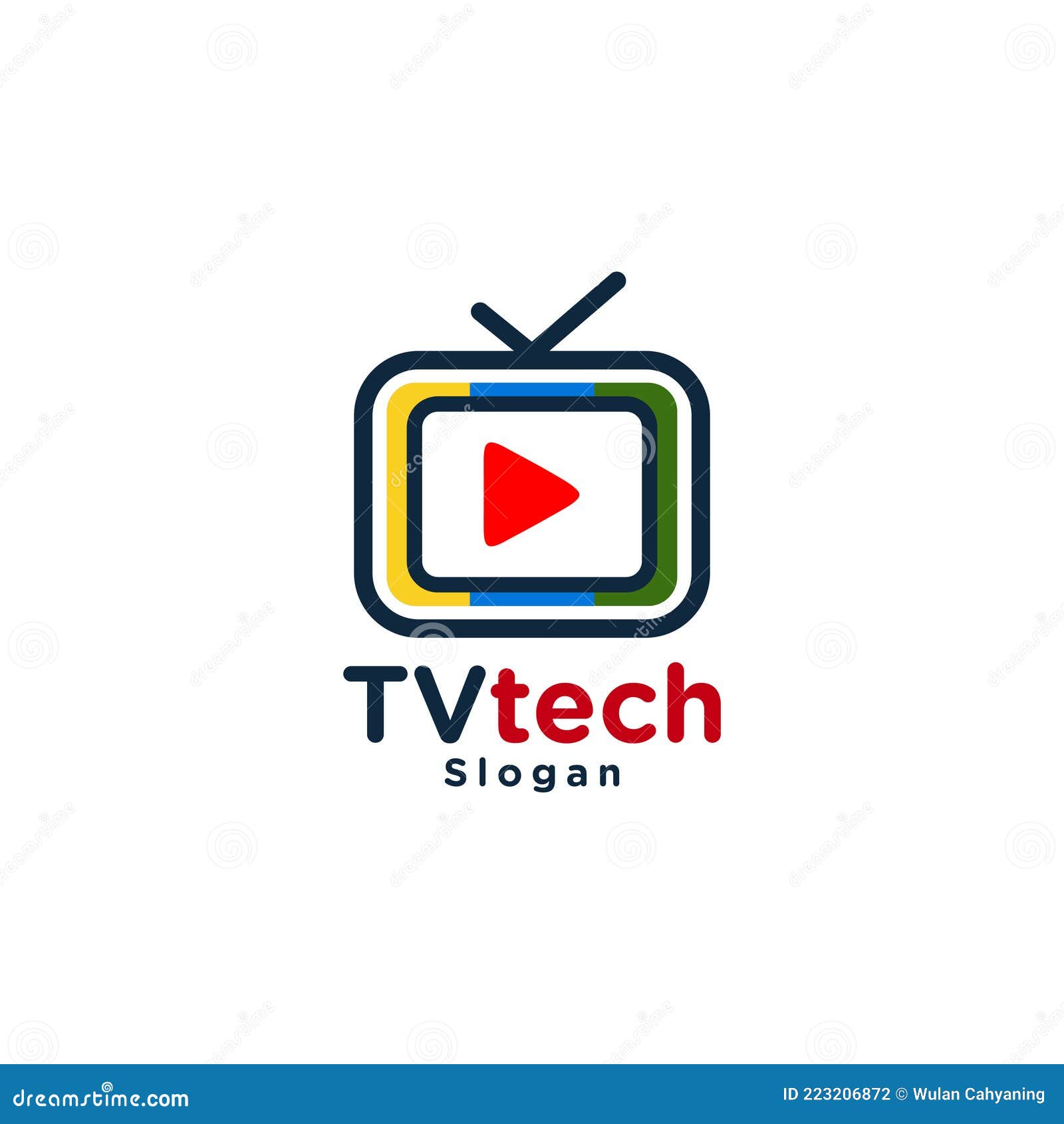 Colorful Modern TV Media Logo Stock Vector - Illustration of logo ...