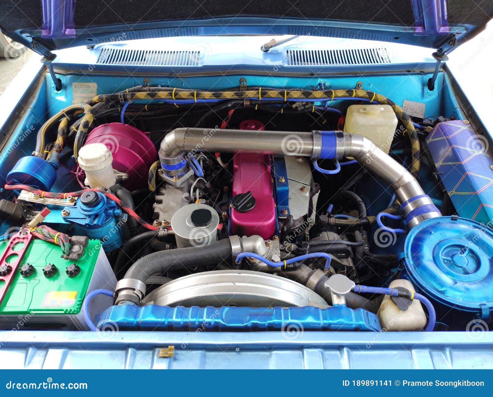 Colorful Modify Engine of the Car Stock Image - Image of concept ...