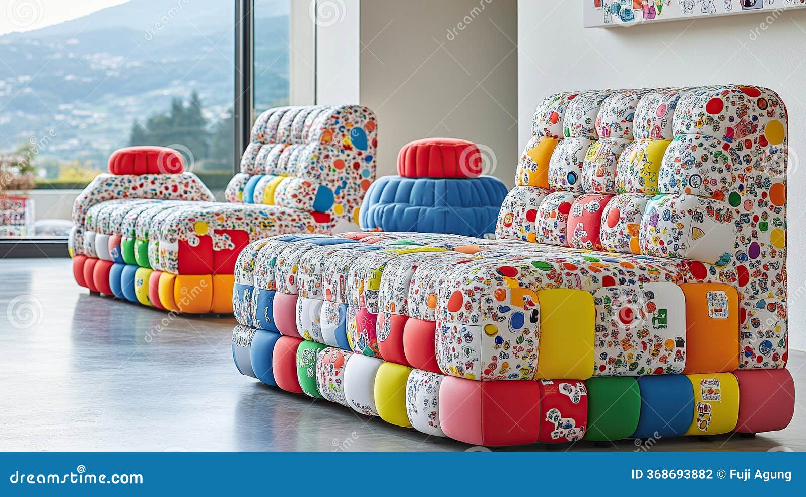 Seating Arrangement In A Business Workspace. Office Cubicles With ...