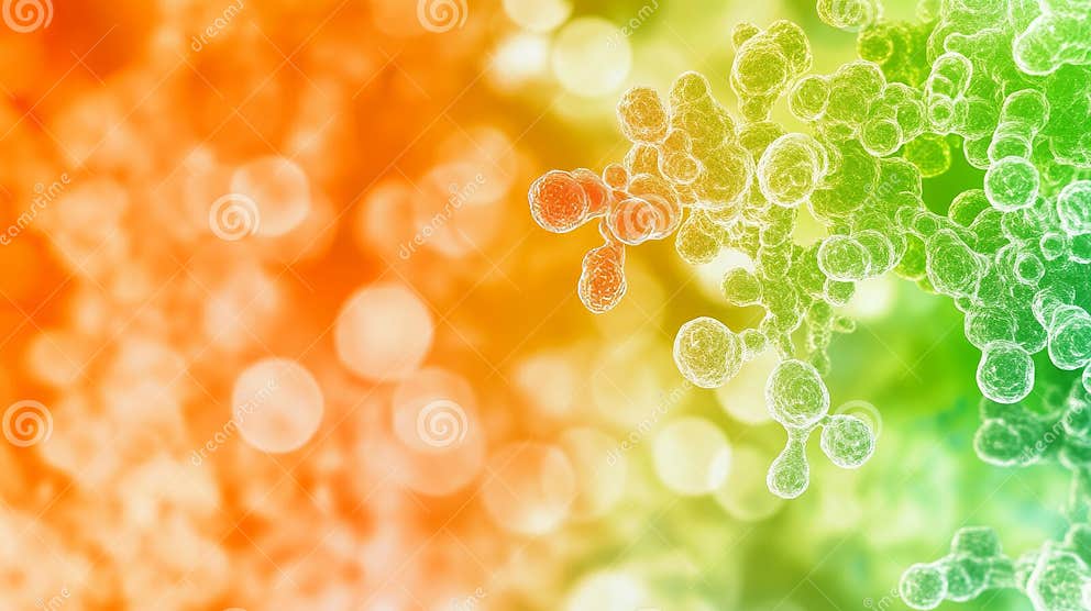 Colorful Molecular Structure on Vibrant Gradient Background Stock Image ...